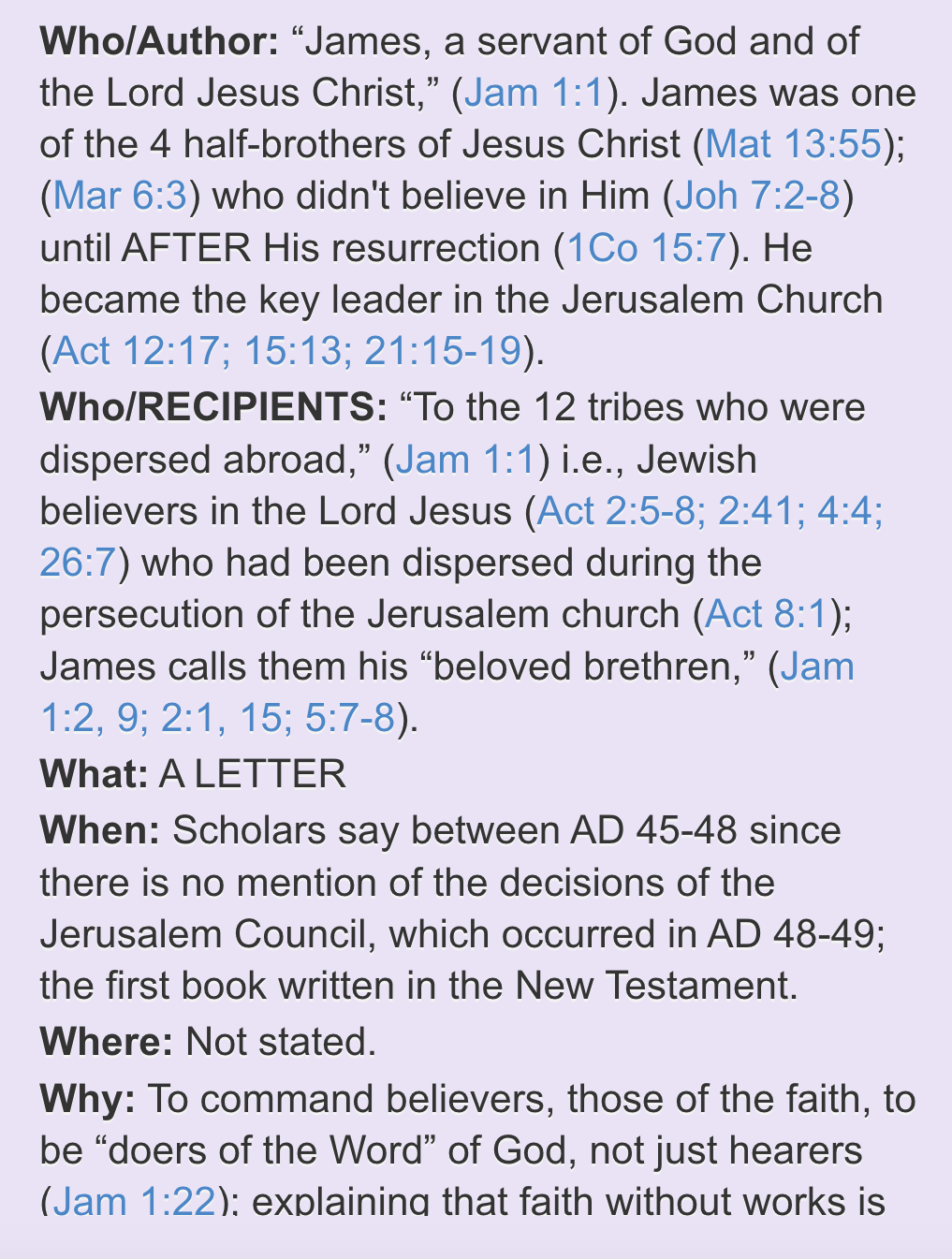 Why Discover the Book of James: The Overview – GODcha